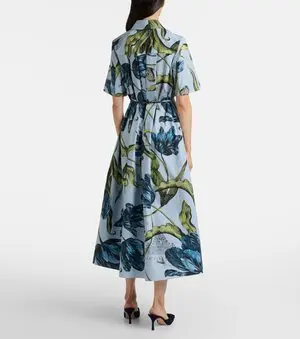 Erdem Floral Cotton Midi Dress