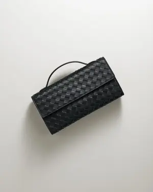 Quince Eloise Handwoven Clutch - Black
