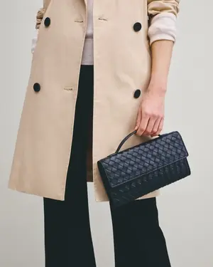 Quince Eloise Handwoven Clutch - Black