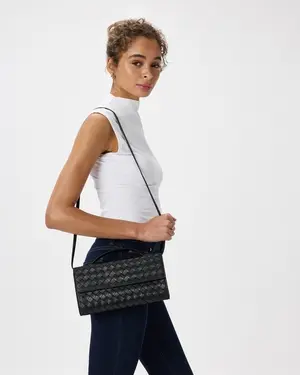 Quince Eloise Handwoven Clutch - Black