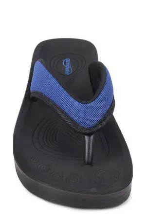 AEROTHOTIC Supportive Flip Flops With Cushioned Footbed - Navy