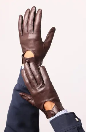 SEYMOURE Washable Leather Driving Gloves