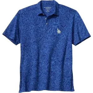 Tommy Bahama Los Angeles Dodgers Wild Hibiscus Tri-blend Islandzone Polo - Royal