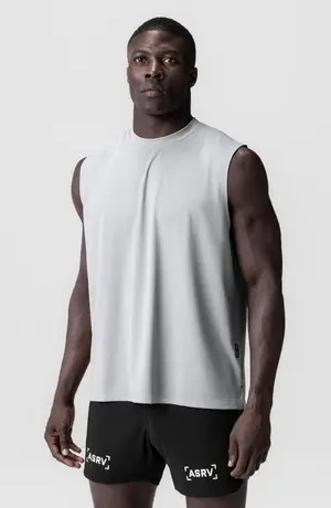 ASRV 3d Lite 2.0 Lycra Relaxed Cutoff Tank - Slate Grey