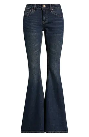 FADE OUT LOUD Twisted Seam Low Rise Bell Bottom Jeans