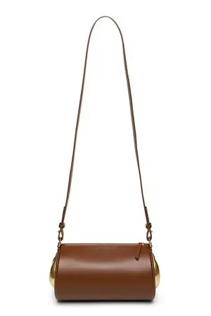 FLORE K. Régine Cylinder Bag With Cowrie Shell Embellishment - Brown