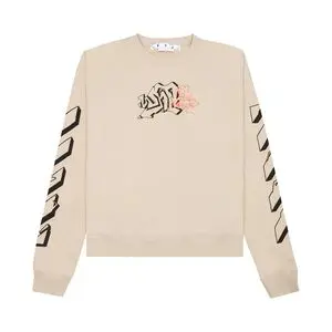 Off-White Graf Outline Over Crewneck 'dark Sand