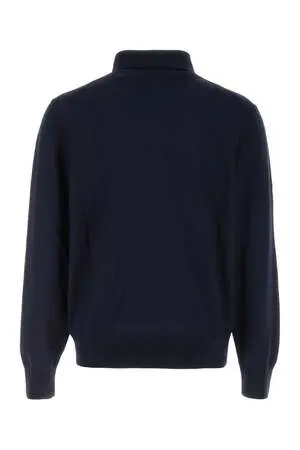 BOSS Navy Wool Polo Shirt - Blue
