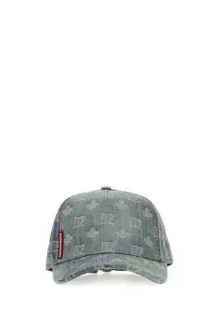 Dsquared2 Embroidered Denim Baseball Cap - 3096