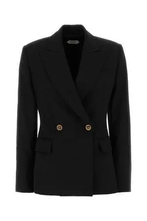 Versace Heavy-weight Wool Grain De Poudre Double Breasted Blazer