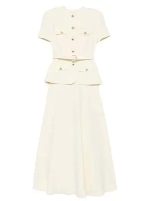 SELF-PORTRAIT Embellished Button-front Maxi Dress