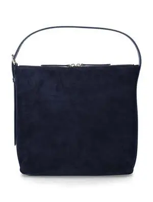 A.p.c. Leather Shoulder Bag With Double Zip Closure