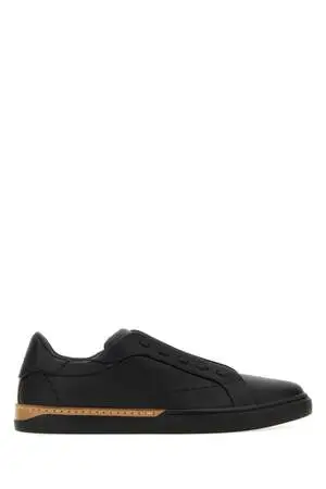 Fendi City Leather Slip-on Sneakers