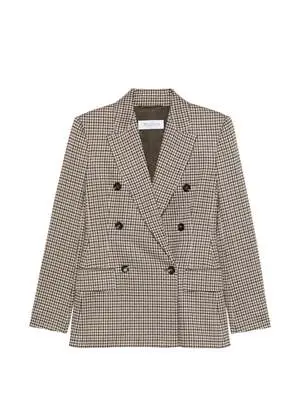 Max Mara Double-breasted Houndstooth Blazer - Multicolor
