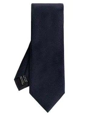 TOM FORD TOM FORD Textured Silk Neck Tie Navy
