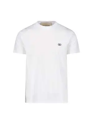 Valentino Garavani Logo-embroidered Cotton T-shirt - White