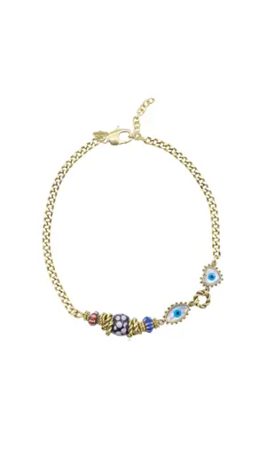 BAYEMEYC Alessia Evil Eye Charm Necklace - Yellow