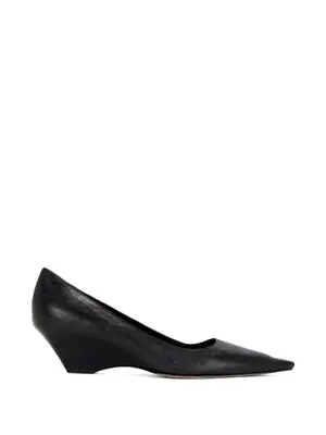 THE ROW Liisa Leather Pumps - Black