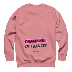 ANCHOR & CREW Rose Out For Delivery Annotations Organic Cotton Sweatshirt - Pink