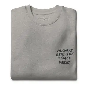 ANCHOR & CREW Organic Cotton Sweatshirt With Small Print Annotations - Grey
