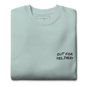 ANCHOR & CREW Out For Delivery" Organic Cotton Sweatshirt - Blue
