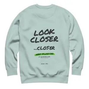 ANCHOR & CREW Organic Cotton Sweatshirt With Small Print Annotations - Blue