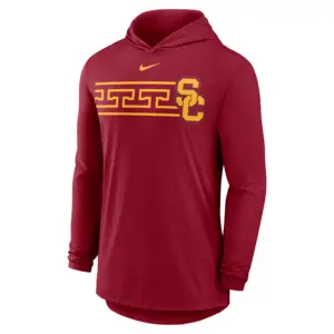 Nike Usc Primetime Pattern Dri-fit College Long-sleeve Hooded T-shirt - Red
