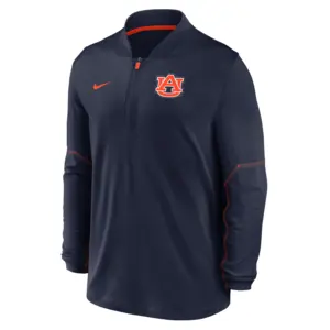 Nike Auburn Sideline Dri-fit College 1/2-zip Top - Blue