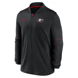 Nike Georgia Sideline Dri-fit College 1/2-zip Top - Black