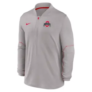 Nike Ohio State Sideline Dri-fit College 1/2-zip Top - Grey