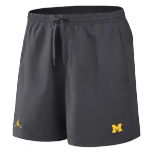 JORDAN Brand Michigan Primetime Primary Logo Dri-fit College Form Shorts - Grey