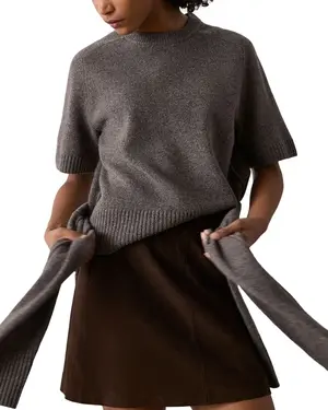 Whistles Round Neck Wool Knitted Tee