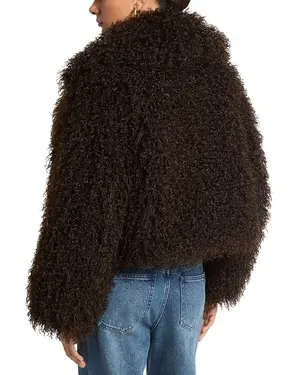 Michael Kors Cropped Faux Fur Peacoat