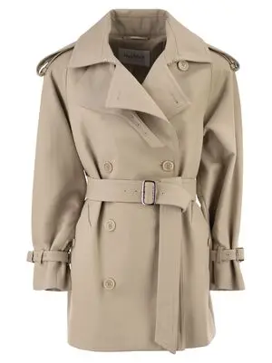 Max Mara Short Cotton Trench Coat - Cream