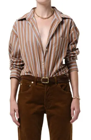 Citizens Of Humanity Thea Striped Boyfriend Shirt