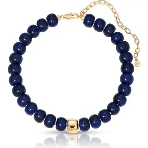Ettika Power Bead Statement Necklace - Lapis
