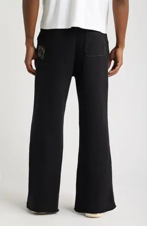 MARKET Big Stitch Open Leg Sweatpants - Black