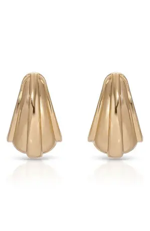 Ettika Modern Ridge Huggie Hoop Earrings