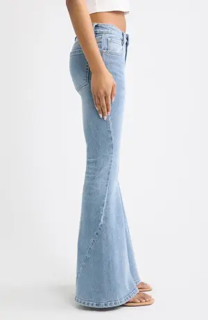 FADE OUT LOUD Twisted Seam Low Rise Bell Bottom Jeans