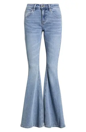 FADE OUT LOUD Twisted Seam Low Rise Bell Bottom Jeans