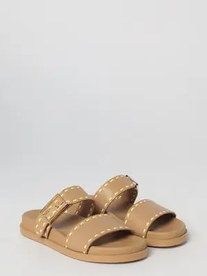 Fendi Flat Slides With Ff Baguette Buckle