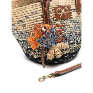 ANYA HINDMARCH Embellished Raffia Mini Bag