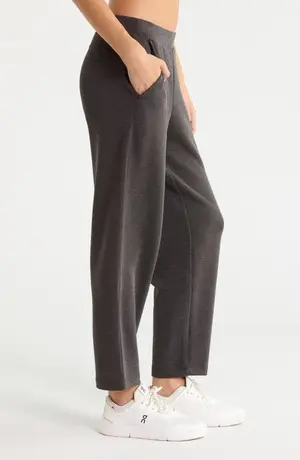 Zella Soft Luxe Ankle Pants - Brown Mole Heather