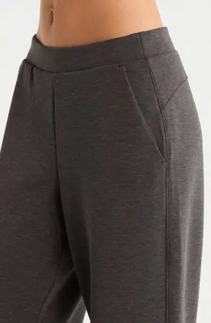 Zella Soft Luxe Ankle Pants - Brown Mole Heather