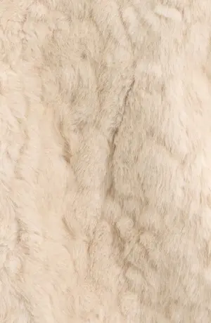 TAHARI ASL Faux Fur Jacket With Stand Collar