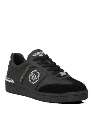 Philipp Plein Retro Hustle Bicolor Low Top Sneakers - Black/black