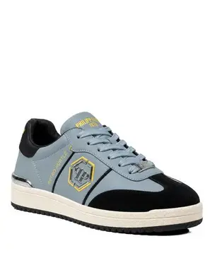 Philipp Plein Retro Hustle Bicolor Low Top Sneakers - Lightblue
