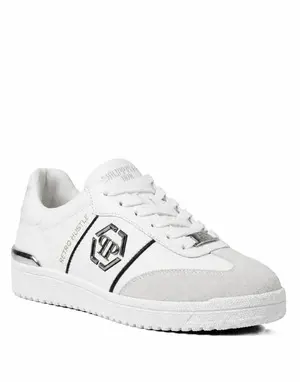 Philipp Plein Retro Hustle Bicolor Low Top Sneakers - White
