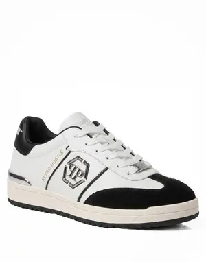 Philipp Plein Retro Hustle Bicolor Low Top Sneakers - White/black
