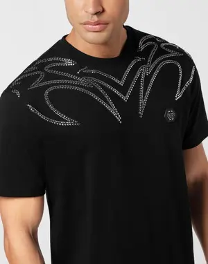 Philipp Plein Round Neck T-shirt Texas Studs - Black
